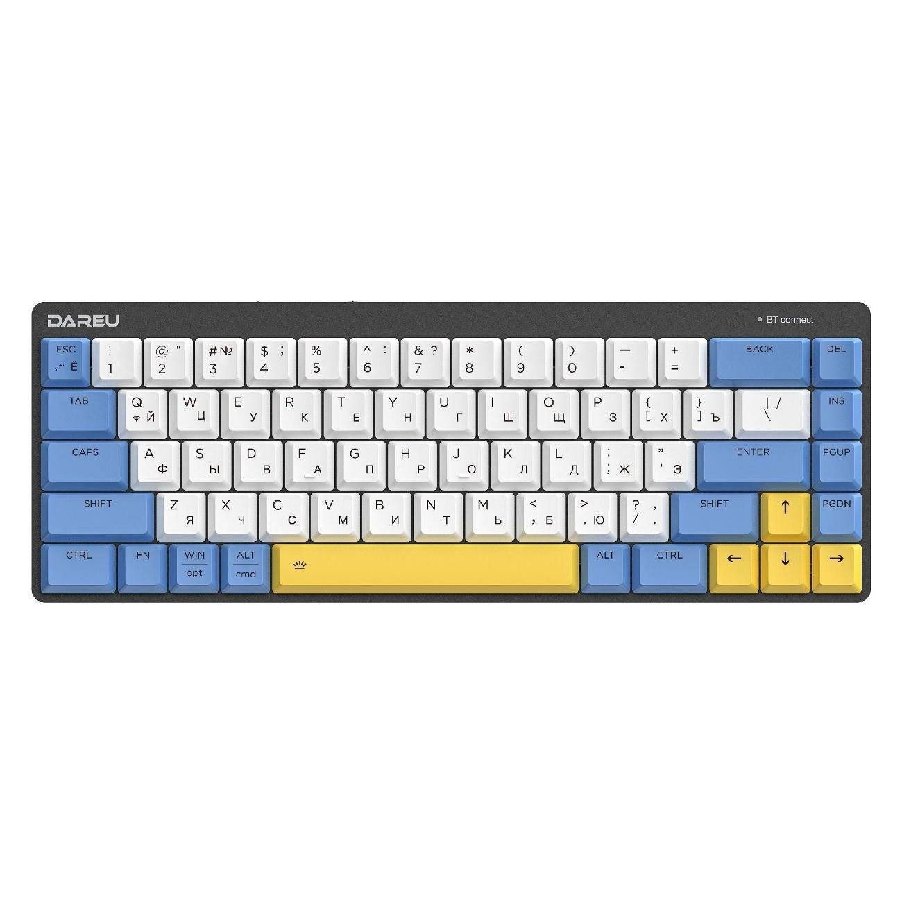 Игровая клавиатура Dareu EK868 White-Blue-Yellow_Red sw