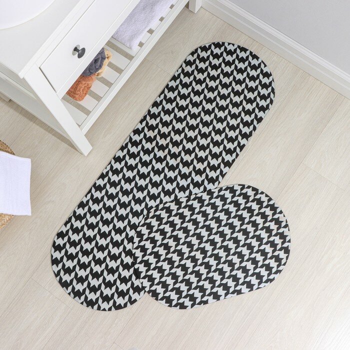 Коврики для дома SAVANNA «Лапка», 2 шт, 40×120 см, 40×60 см