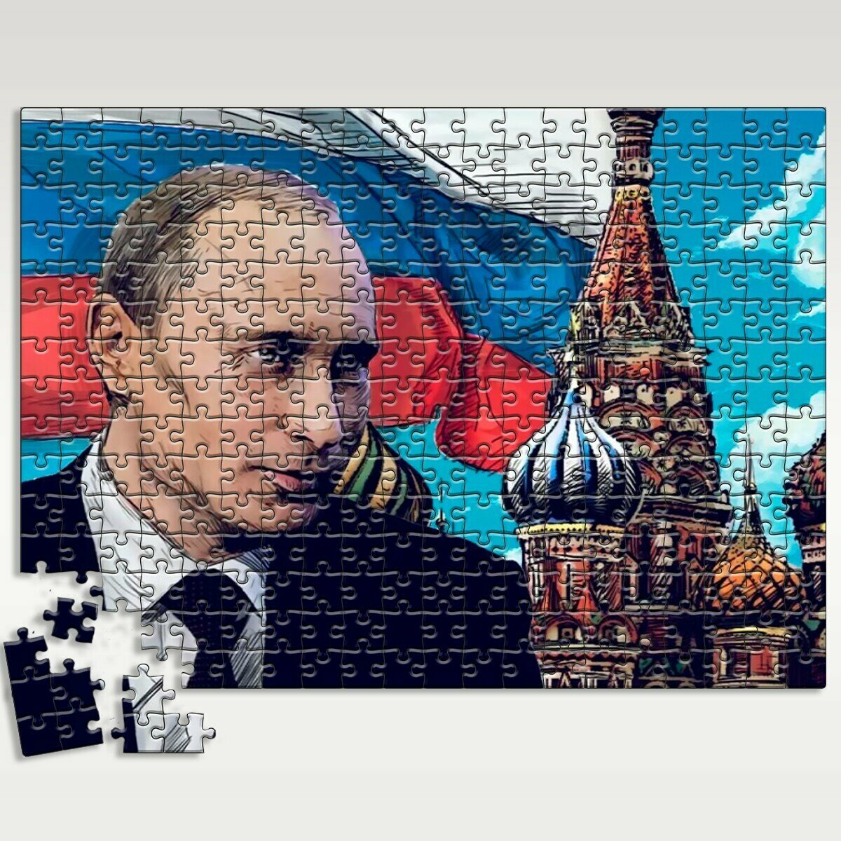 Пазл картонный А3: модель Путин - 7296