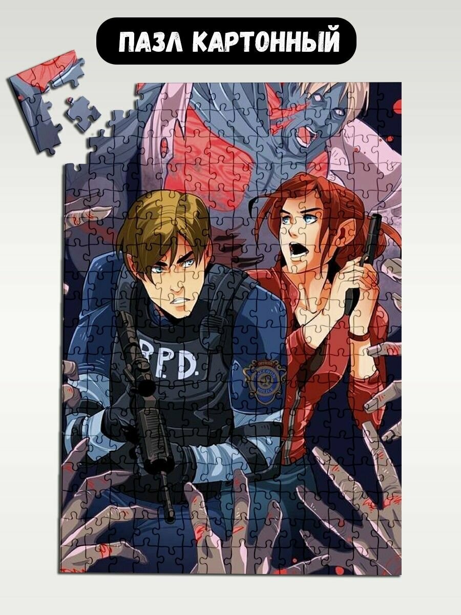 Пазл картонный А3: модель игра Resident Evil Origins Collection - 1157