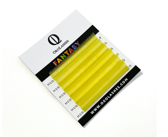 Ресницы Oko Lashes Professional Fantasy mini лимон M 0.07 7-12 mix