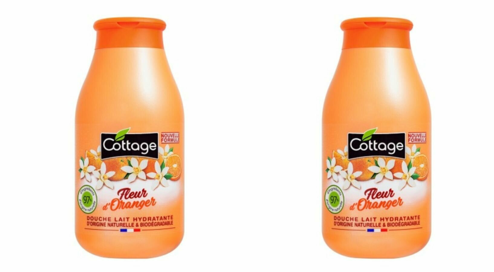 Cottage Молочко для душа увлажняющее цветок апельсина,250 мл,2 шт