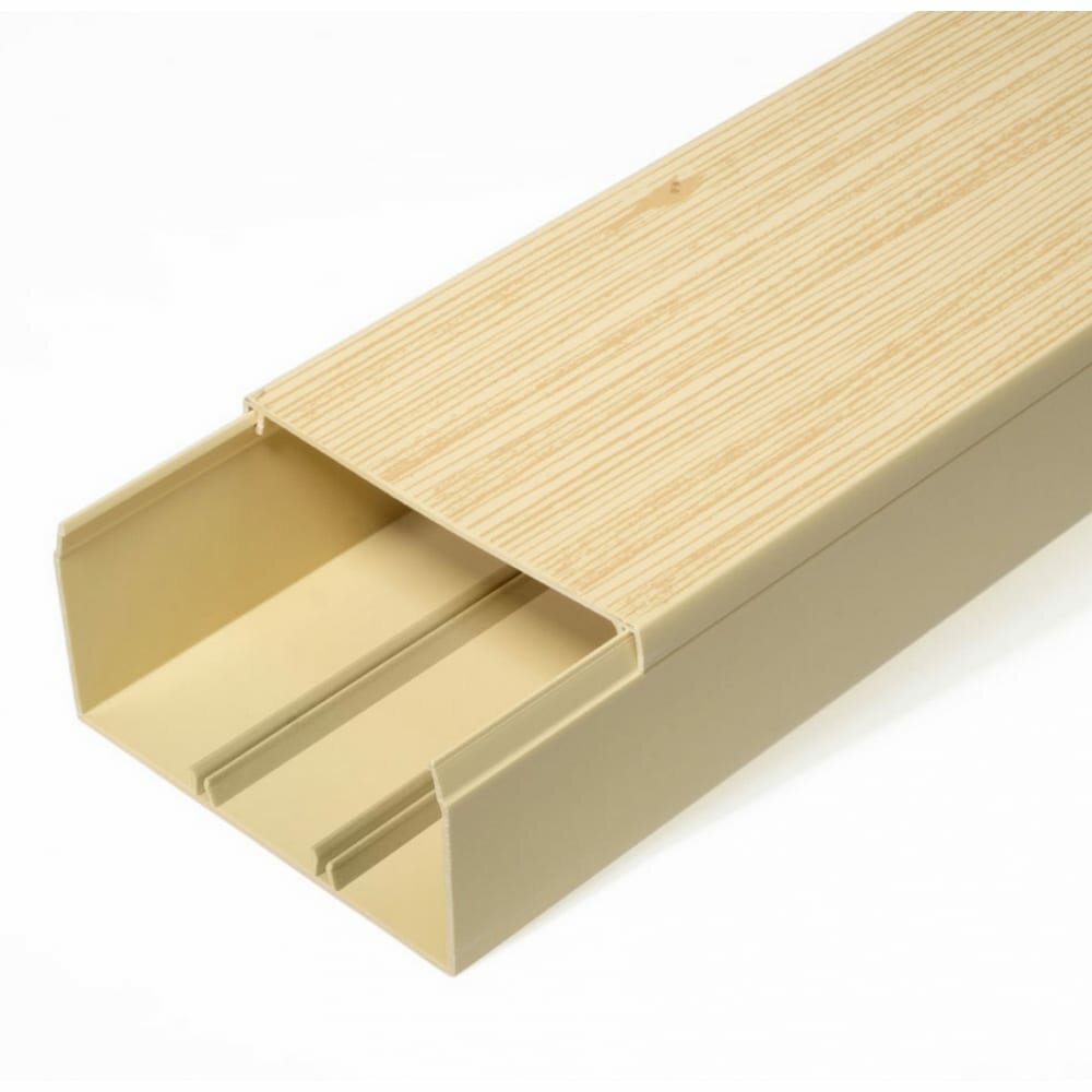 Кабель-канал Промрукав сосна 2-й замок 100х60 2-х метровый PR.025454