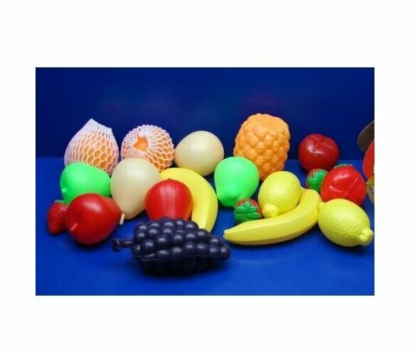 Игрушечный набор фруктов реалистичных размеров в сетке 1:1