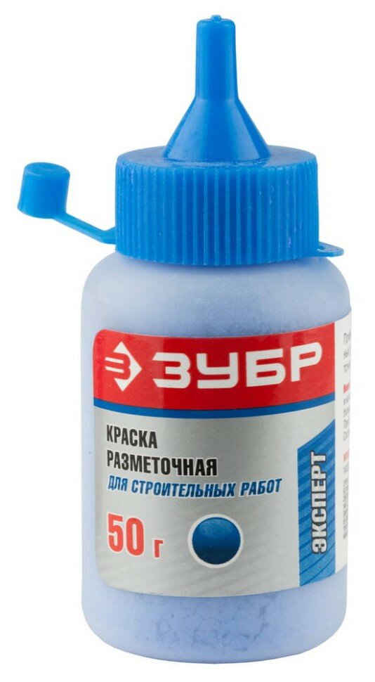 Краска ЗУБР разметочная для строительных работ, синяя, 50г , ( 4-06405-1_z01 )
