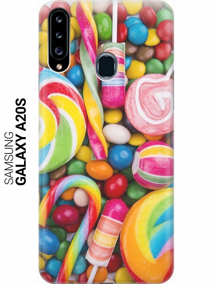 Силиконовый чехол на Samsung Galaxy A20s, Самсунг А20 эс с принтом "Сладости"