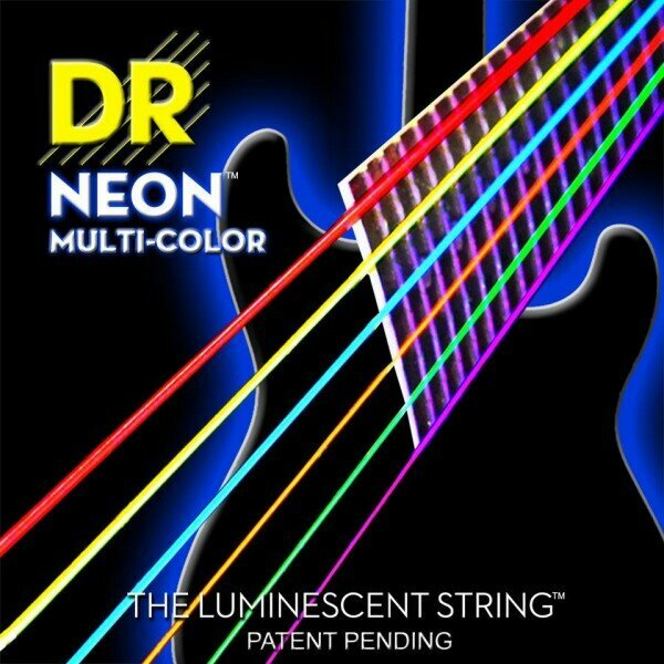 Струны для бас-гитары DR Neon HiDef Multi-Color NMCB5-40 40-120