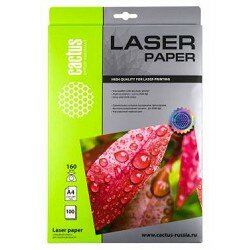 Cactus Бумага CS-LPA4160100 Бумага A4 160г м2 100л. глянцевое для лазерной печати