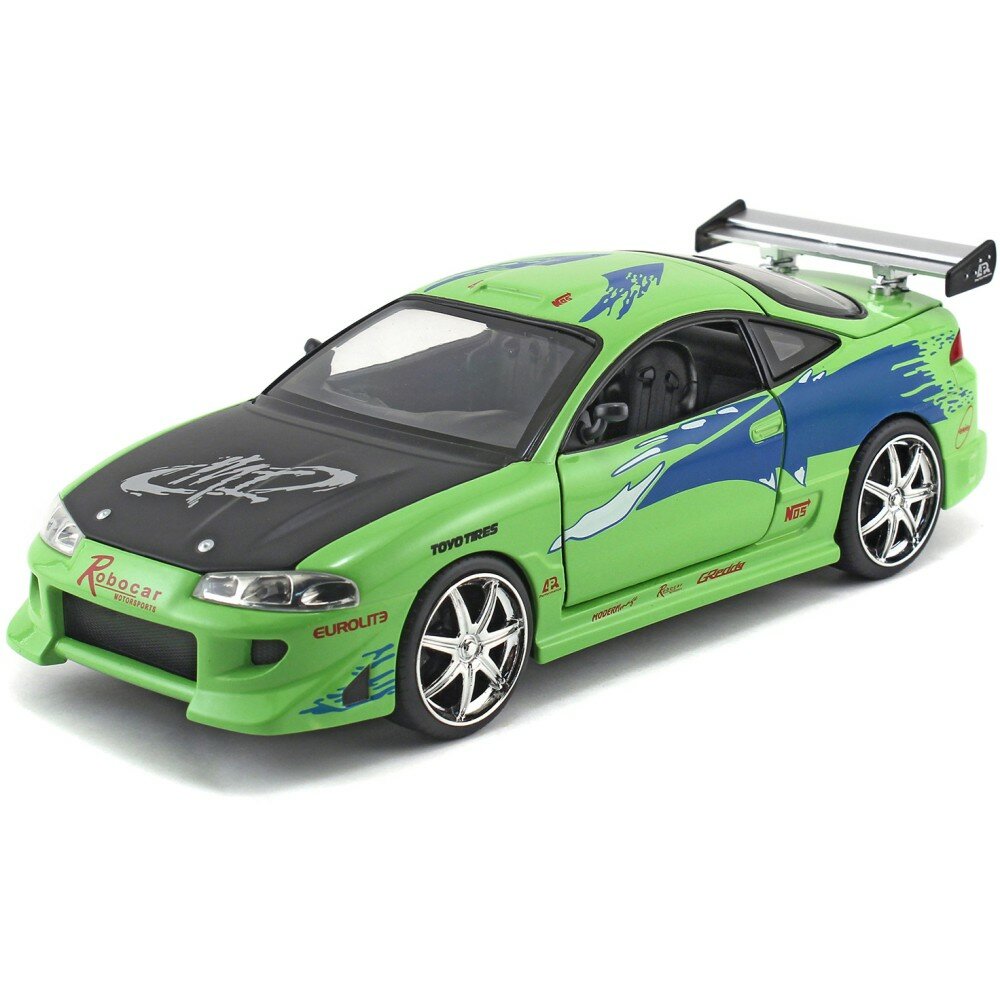 Модель автомобиля Jada Toys Fast & Furious Brian's: 1995 Mitsubishi Eclipse (Green) (1:24) 97603