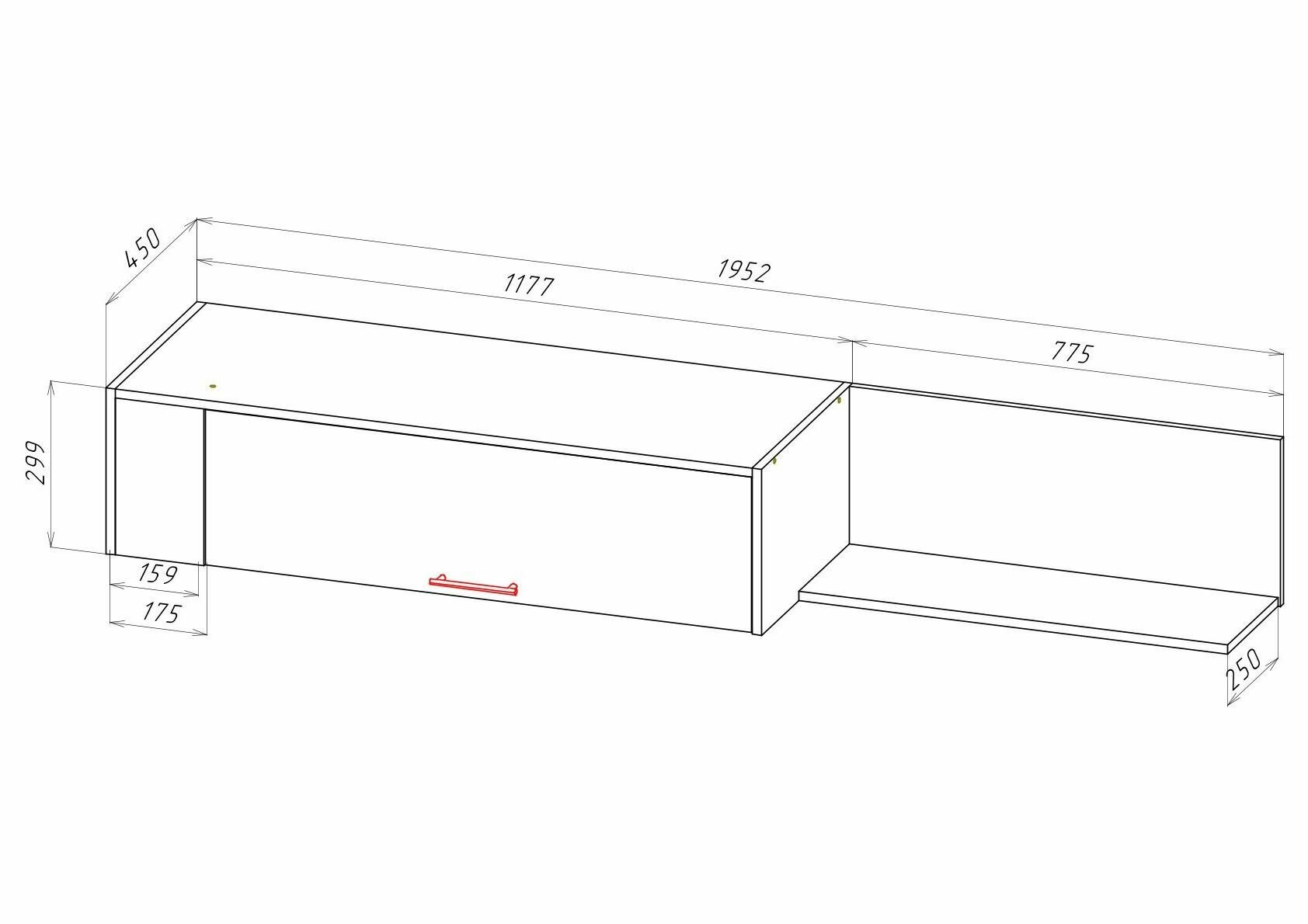 Антресоль для Бонн Элегант (угол справа) 90 см, высота с Антресолью 240 см Венге магия/Белый