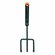 Культиватор ручной Fiskars 1027019, стальные зубцы, черное покрытие, легкий, эрг...