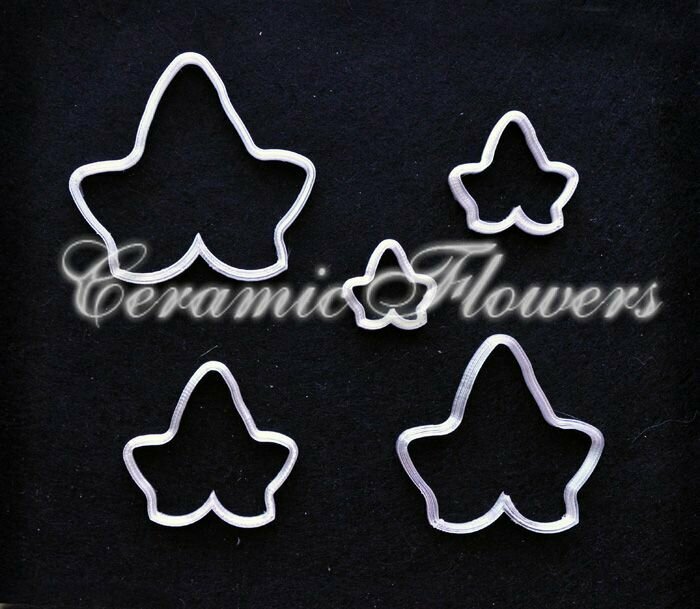 Пластиковые каттеры лепестков и листьев Плюща 2