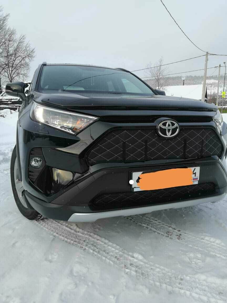 Утеплитель радиатора и бампера для Toyota Rav4 Тойота Рав4 (2018-2023) кармашки