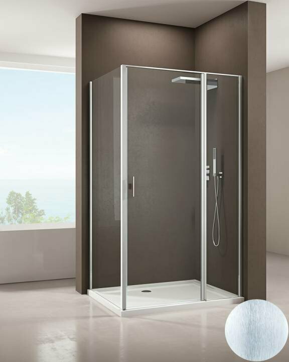 Душевой уголок Allen Brau Priority 100x90 3.31029. BA + 3.31044. BA серебро браш
