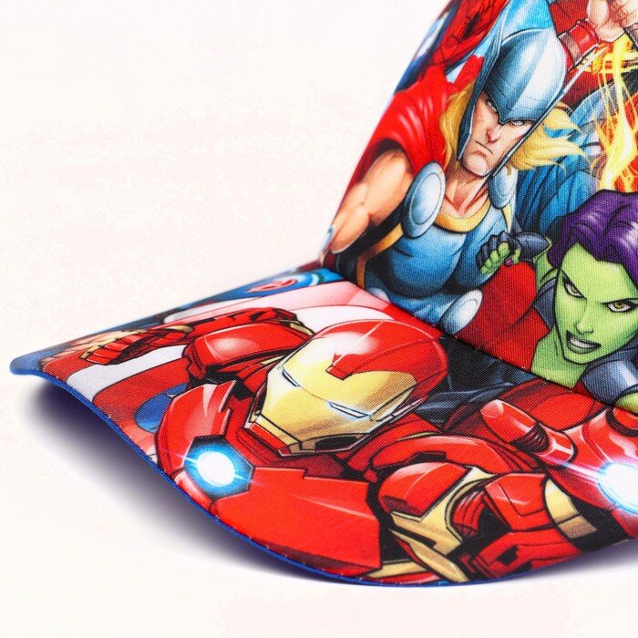 Кепка Marvel Мстители для мальчиков, размер 52, синий — фото 1