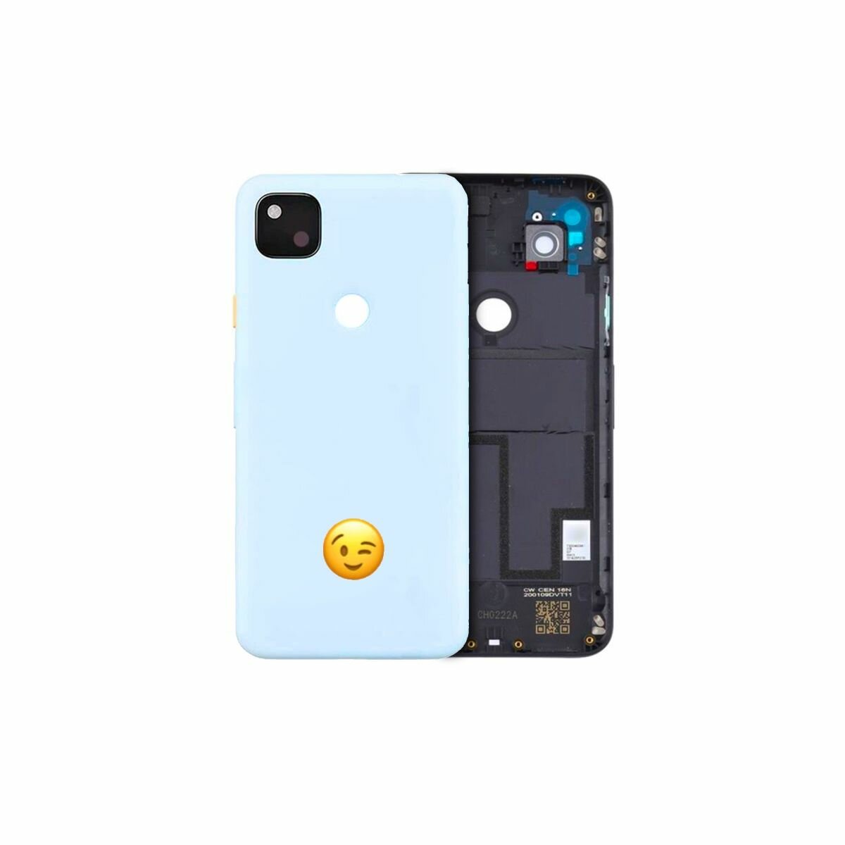 Корпус (задняя крышка) для Google Pixel 4A (4G) голубой — запасная часть для ремонта смартфона
