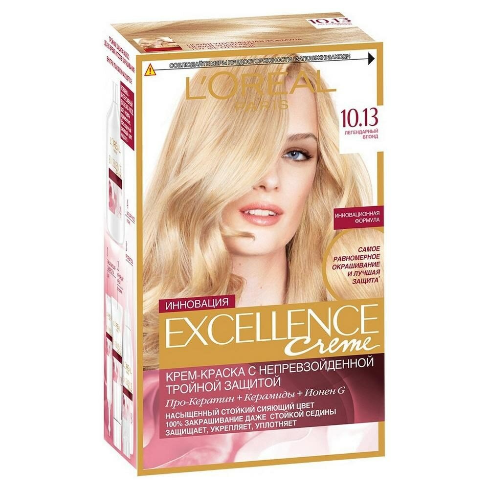Крем-краска для волос L'Oreal Paris Excellence creme 10.13 Легендарный блонд, (1 шт)