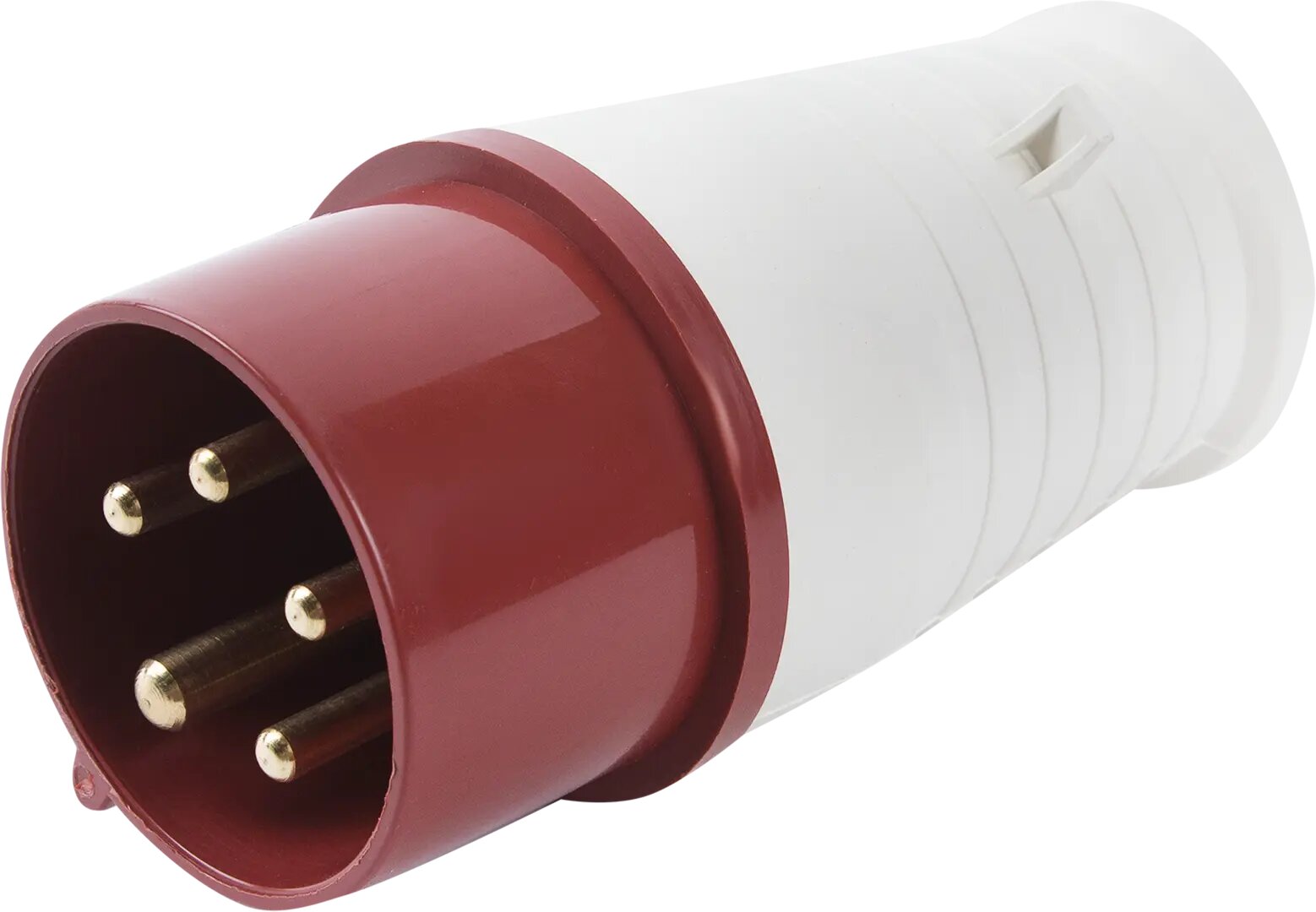 Вилка с заземлением IEK ноль 380 В 16 A цвет красный