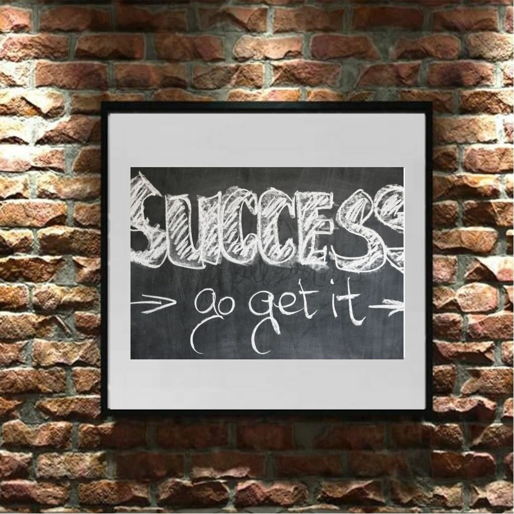 Постер "Success go get it" от Cool Eshe из коллекции "Креатив", плакат на стену А4 (29,7 х 21 см) для интерьера