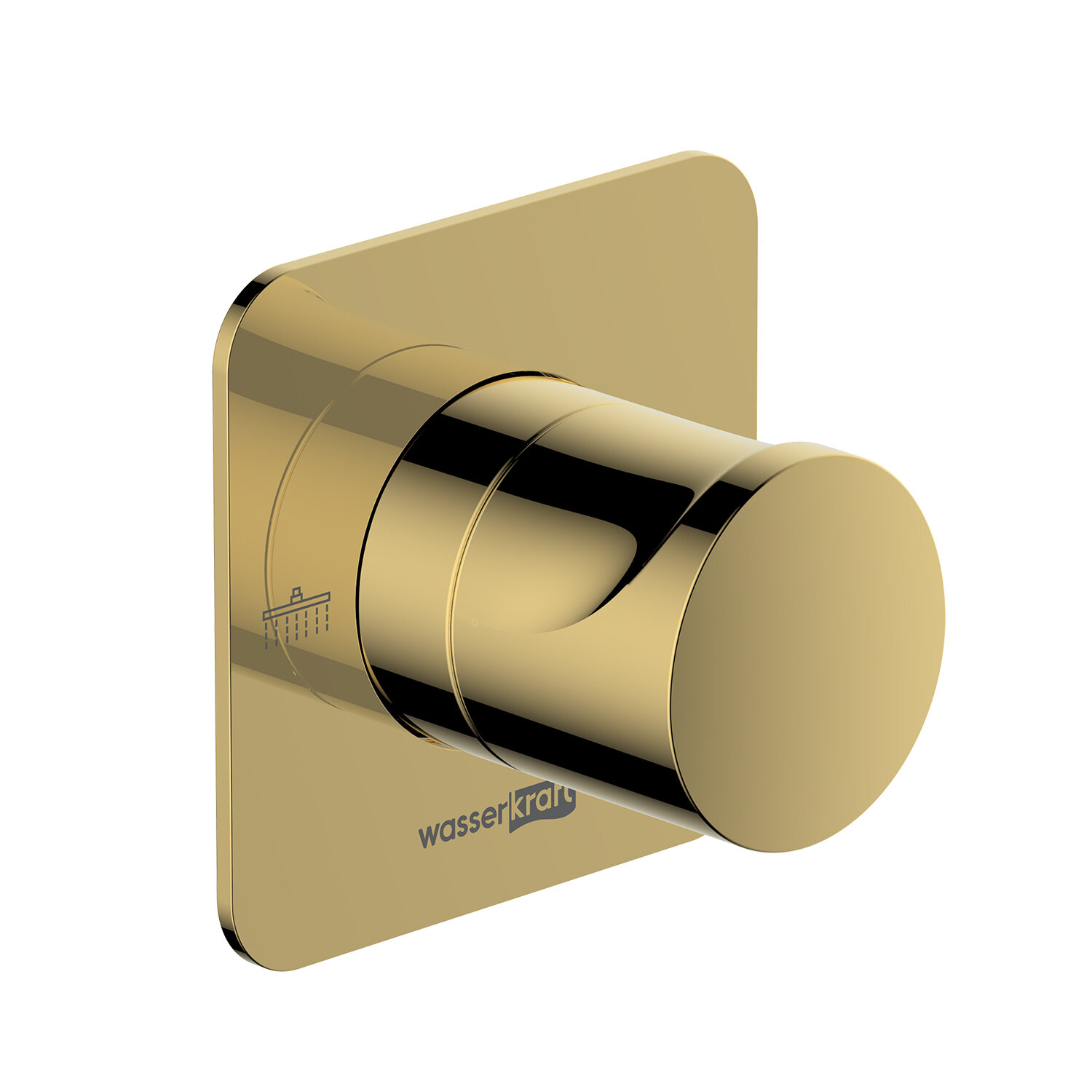 Переключатель для встраиваемого смесителя на 2 выхода WasserKRAFT A277, золото глянец