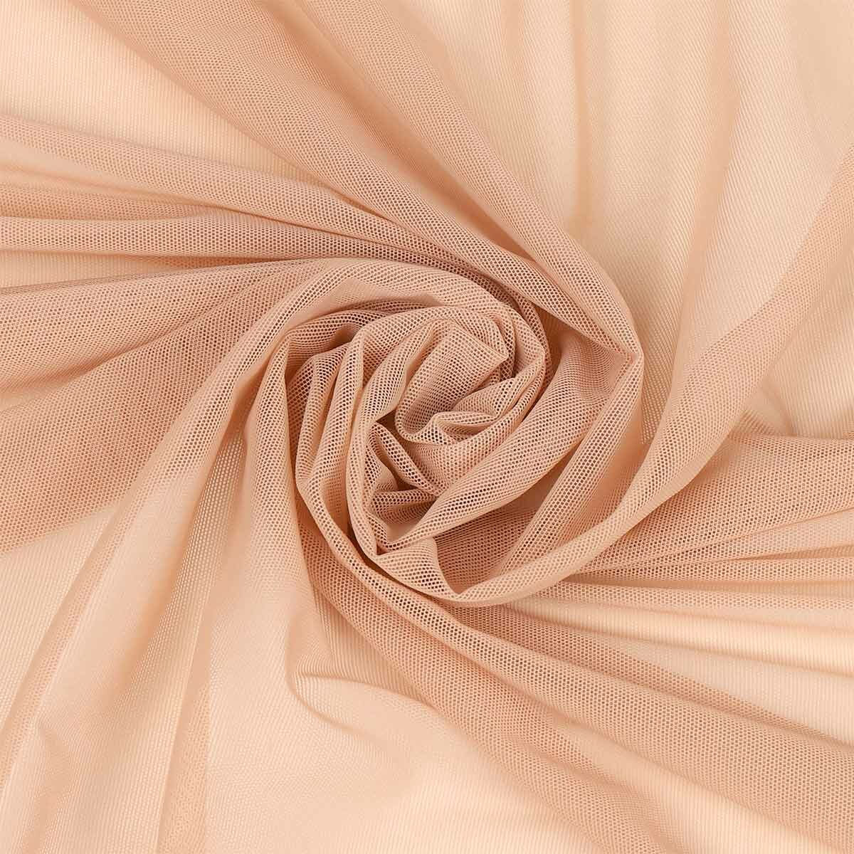 Сетка эластичная для шитья, 160см*3м, 80 г/м², Айрис (168 серебристый пион)