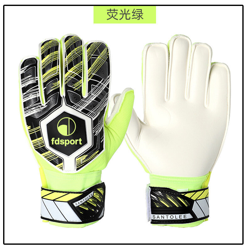 Латексные перчатки, для вратаря, флуоресцентные, размер 9