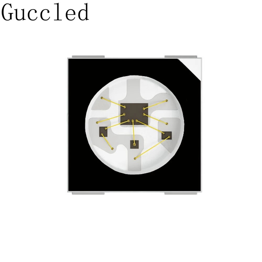 RGB светодиодный чип WS2812B 5050SMD, черный, 200PCS