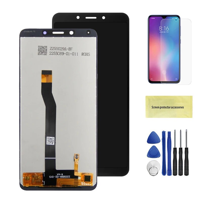 ЖК-дисплей для Xiaomi Redmi 6/Redmi 6A, цифровой сенсорный экран с рамкой в сборе для Xiaomi Redmi 6A, M1804C3CG, M1804C3CH