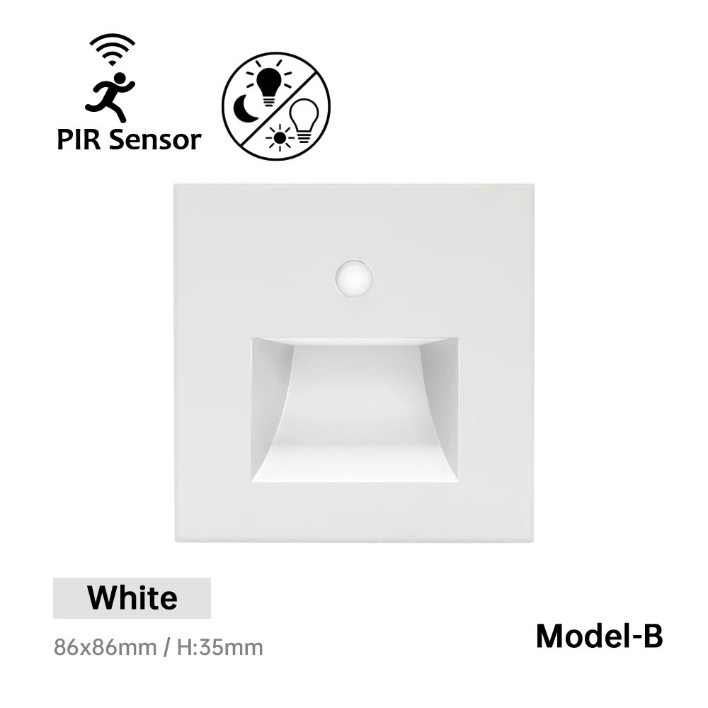 Настенное LED бра ebuybest с датчиком движения 4 цветов 90-265В Белый, White Sensor-B