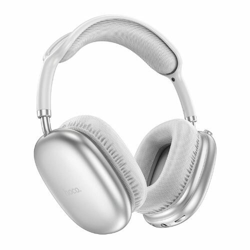 Наушники Hoco Air Triumph W35, 3.5 мм/Bluetooth, мониторные, серебристый