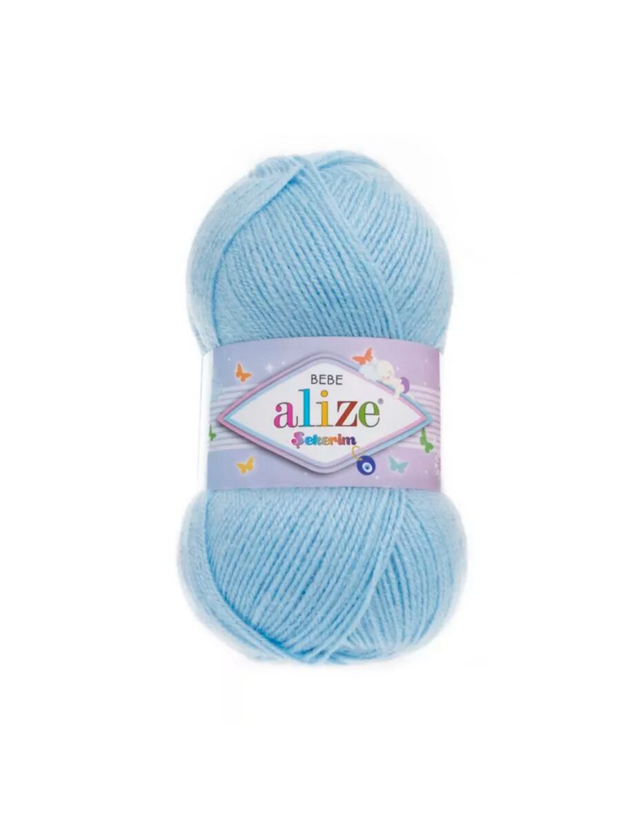 Пряжа Alize Sekerim bebe 40 голубой