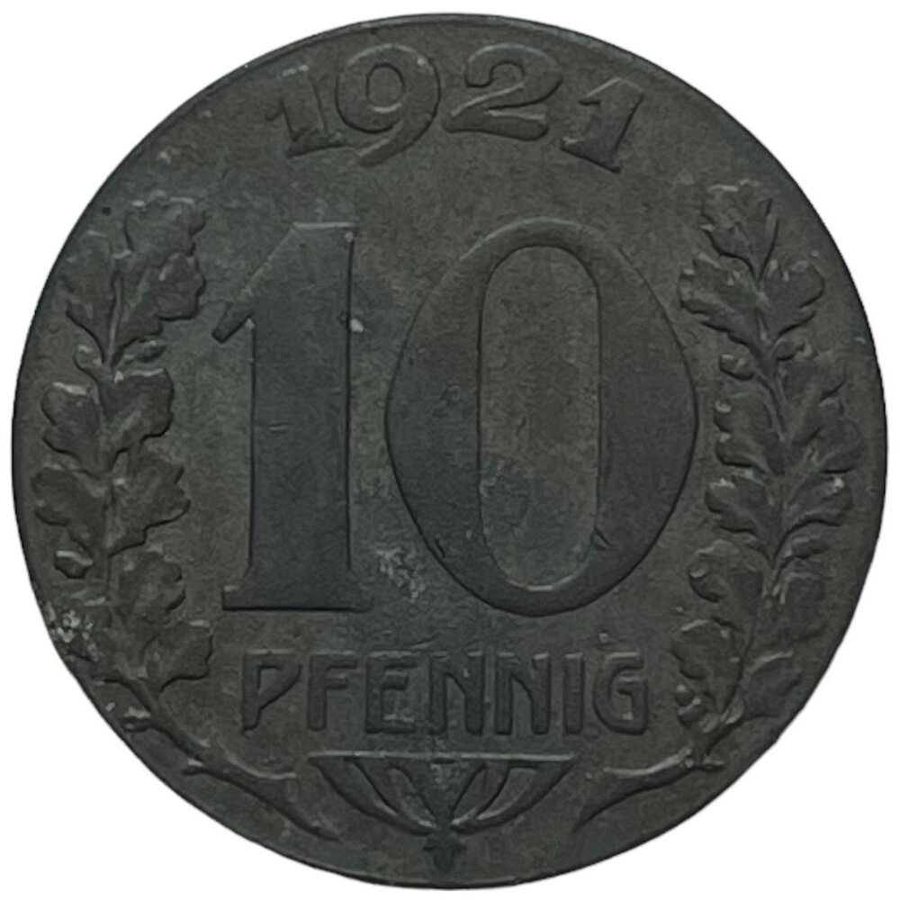 Германия, Веймарская республика, Тале-ам-Гарц 10 пфеннигов 1921 г. (Zn)