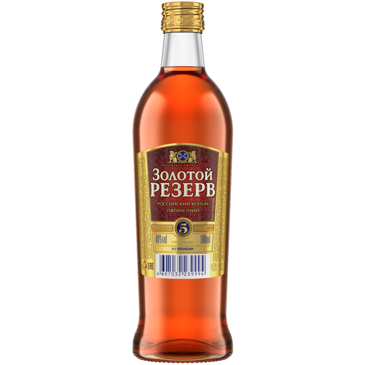 Коньяк Золотой Резерв 5 лет 0,1 л