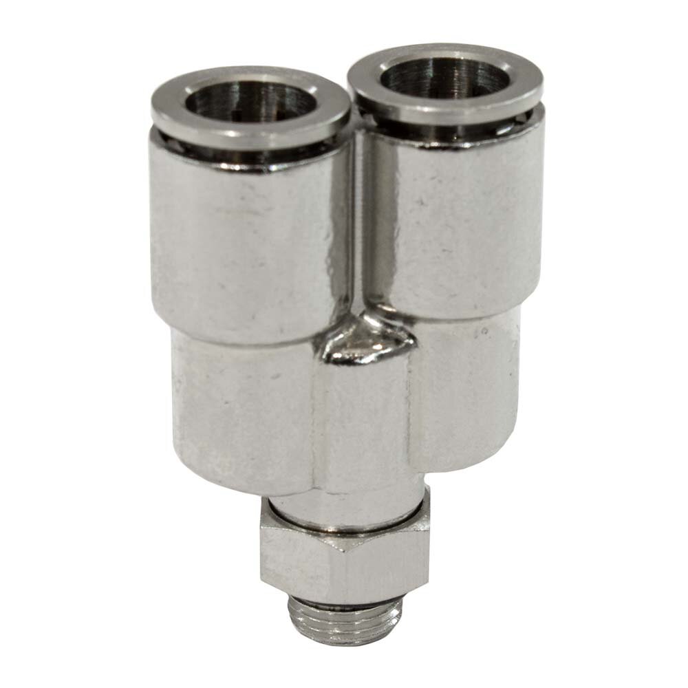 Пневмофитинг цанговый Y-образный Cn-Y1/8M-10 для полиуретановых и рильсановых трубок, Арт. 4720