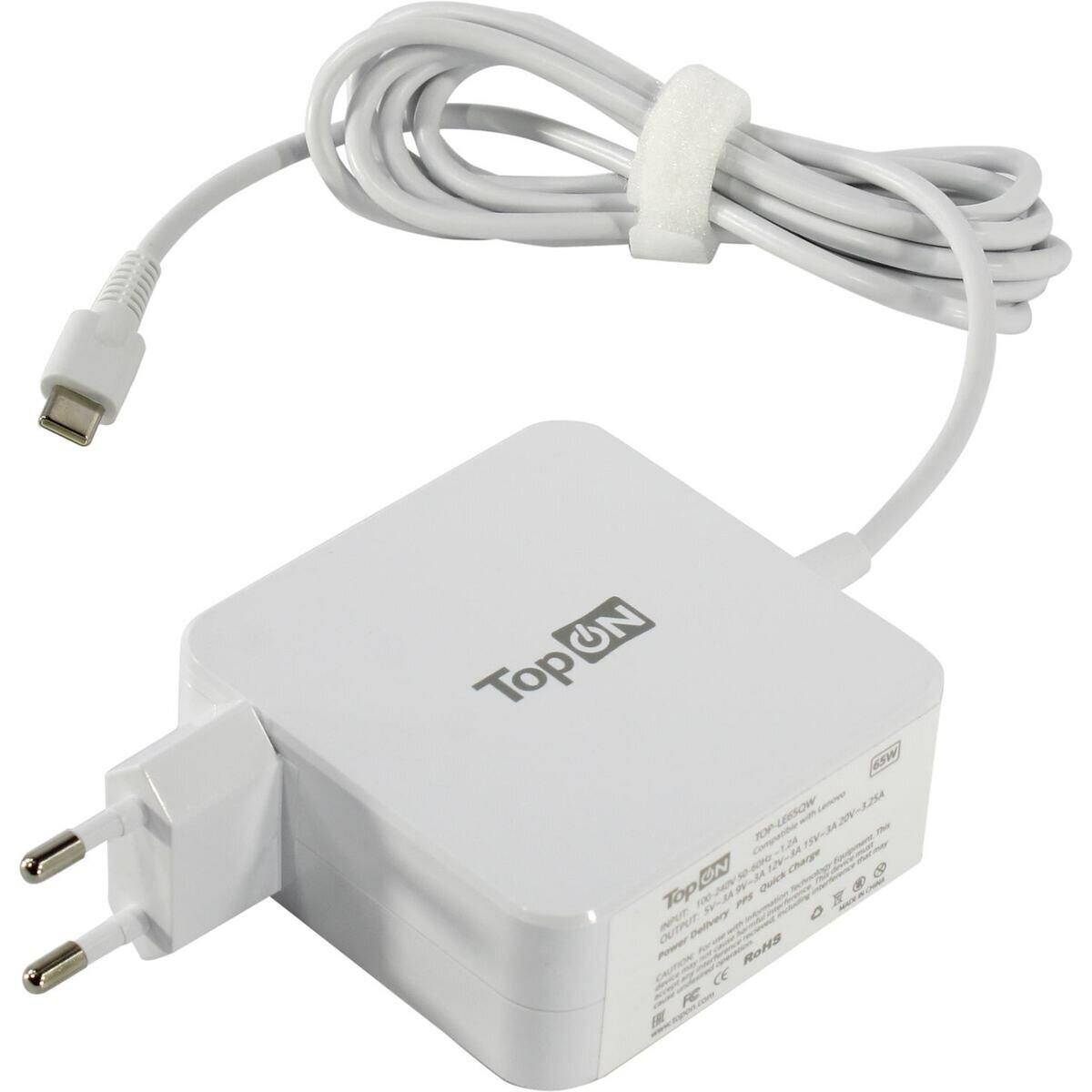 TopON TOP-LE65QW 103319 Блок питания для Lenovo (5-20V, USB-C, 65W)