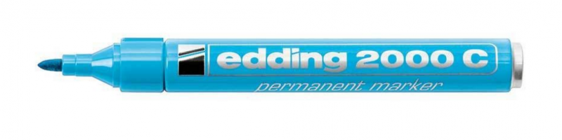 Edding Маркер перманентный для надписей "2000", 0,5-3мм, Голубой
