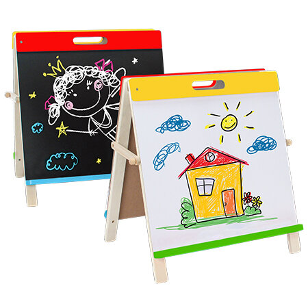 Мольберт "deVente" комбинированный (одна сторона для рисования мелками, другая - маркером, магнитная) 47*10,5*51 см