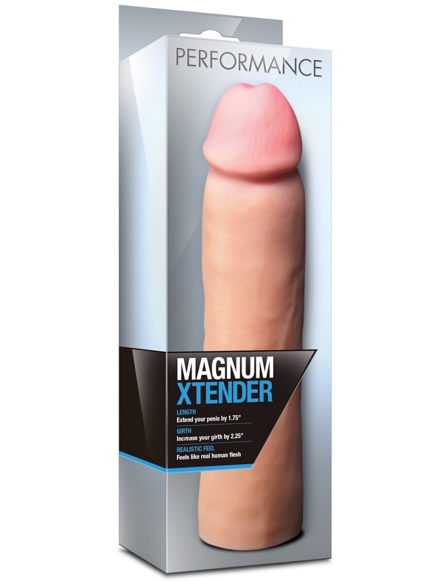 Насадка на пенис для увеличения размера "PERFORMANCE MAGNUM XTENDER BEIGE" 20.5см