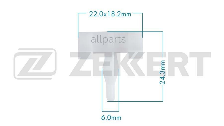 ZEKKERT BE-3819 Клипса крепёжная Mercedes-Benz (миним. кол-во заказа 10 шт)