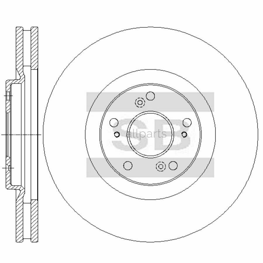SANGSIN BRAKE SD4136 диск тормозной передний!\ Honda Accord 2.0-2.4i/D 08>