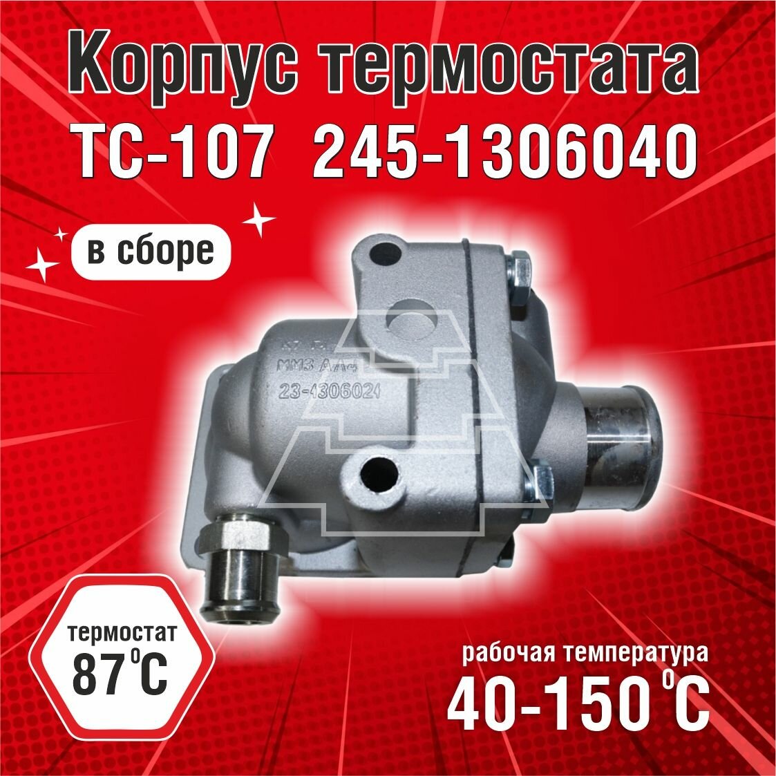 Корпус термостата в сборе с ТС-107 245-1306040