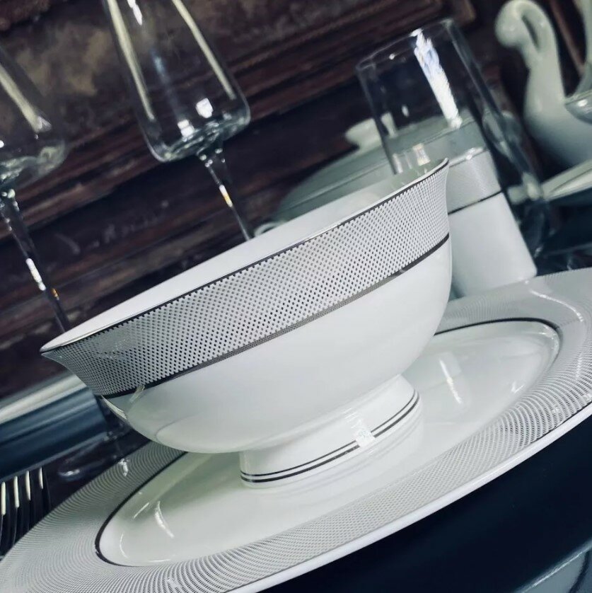 Салатник 15см серебряная симфония Костяной фарфор 145-531 118-145-531