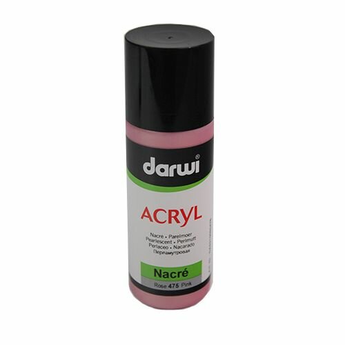 DA0210080 Краска акриловая для декоративных работ, перламутровая, 80мл, Darwi Nacre (475 розовый)