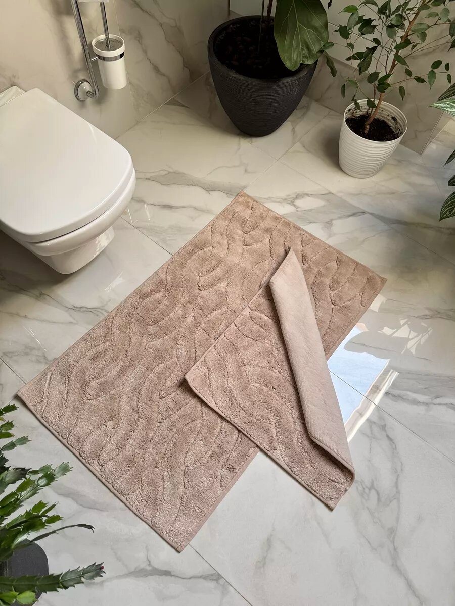 Коврики набор, 2шт, Natali's Carpets на пол для ванны и туалета 60х100/50х60 см Турция