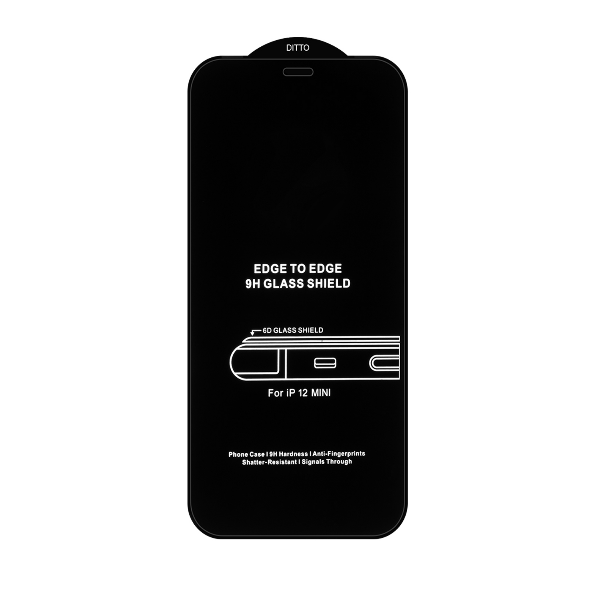Защитное стекло iphone 12 Mini Black 6D