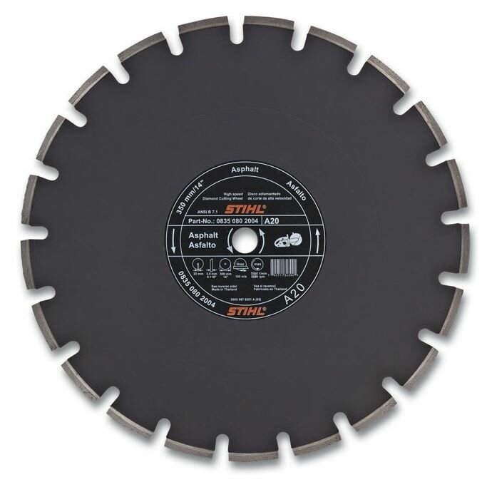 Алмазный отрезной диск Stihl D-A40 для бензорезов 35см/14", 1шт