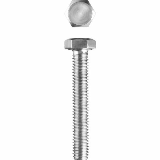 Болт ГОСТ 7798-70 Зубр M16 x 100 мм, 5 кг, кл. пр. 5.8, оцинкованный, 303080-16-100