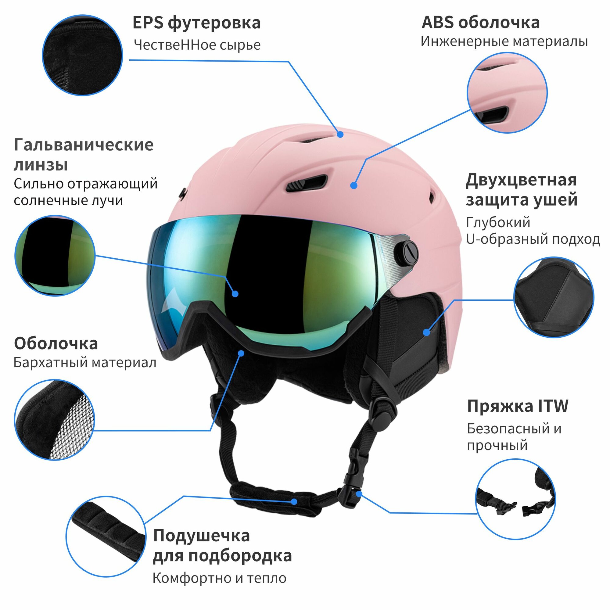Seeker Нашлемник горнолыжный, размер: 55-58
