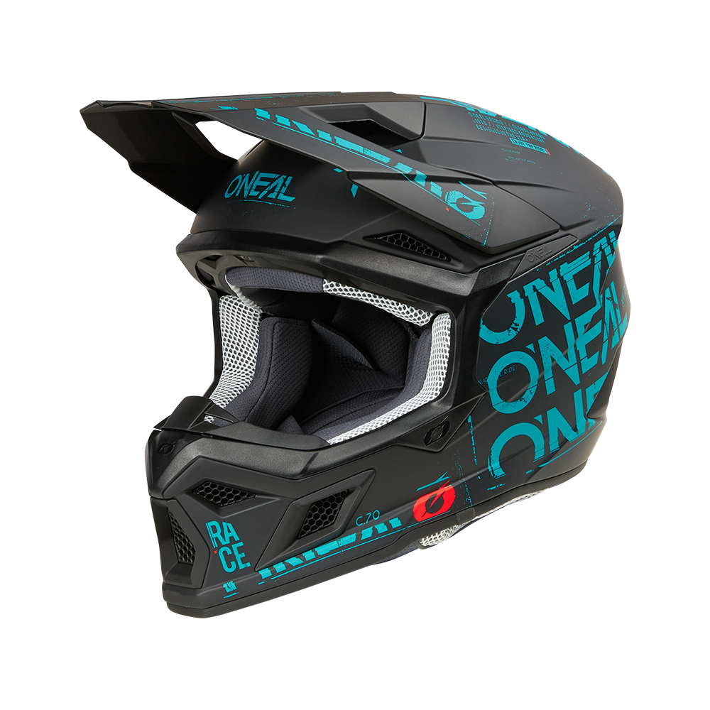 Шлем кроссовый O'NEAL 3Series Static, термопластик ABS, мат, съемная подкладка, с выкидными щеками