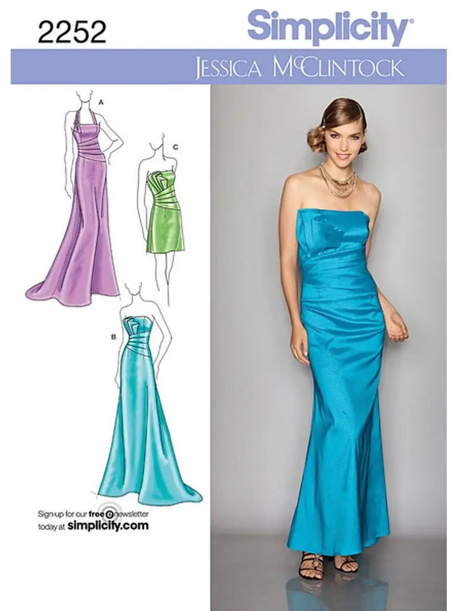 Выкройка Simplicity Праздничное платье